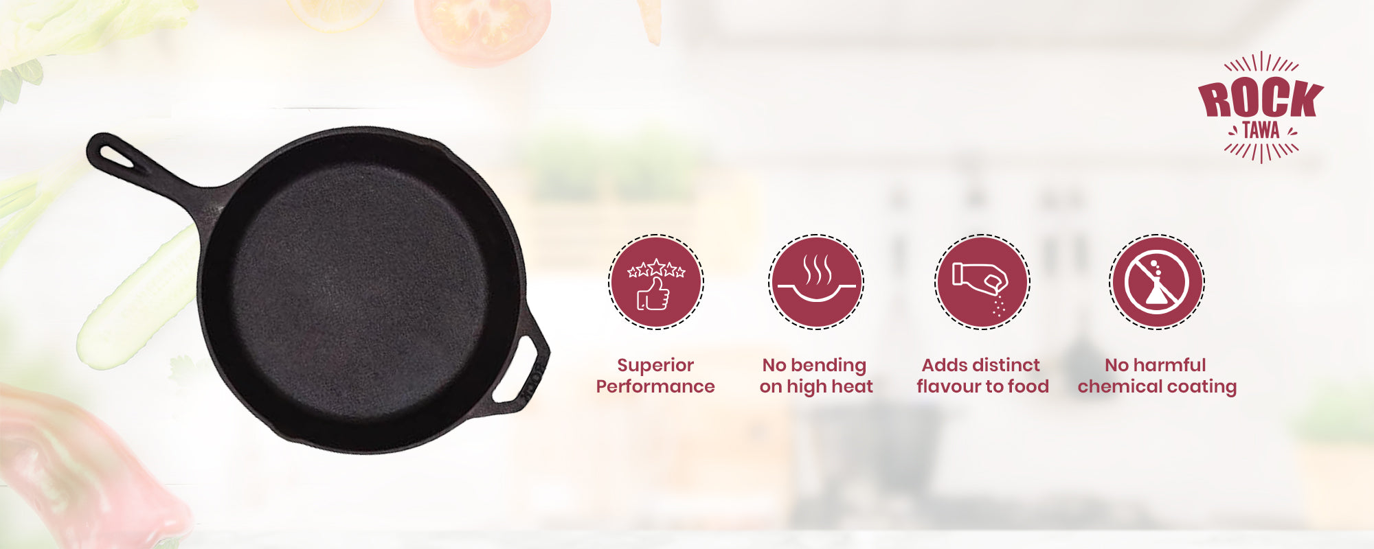 ROCK TAWA PAN 12 INCH PRE-SEASONED CAST IRON SKILLET – Rocktawa