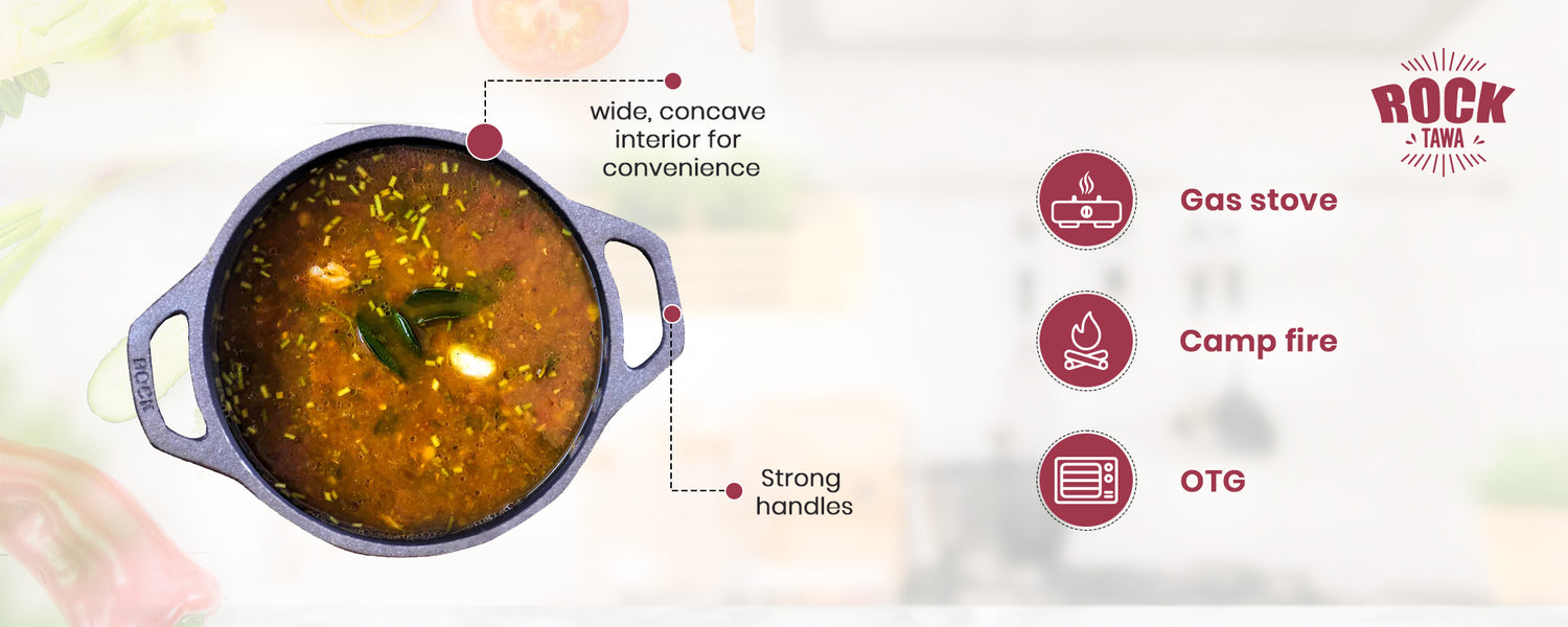 ROCK TAWA 7.5 INCH/1.5LITRE KADHAI (PRE-SEASONED CAST IRON) KADHAI – Rocktawa